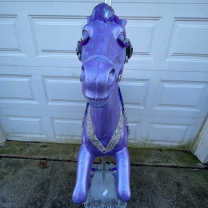 Pegasus Carousel Horse Purple With Silver Wings! Photo Prop! Party ...