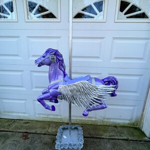 Pegasus Carousel Horse Purple With Silver Wings! Photo Prop! Party ...
