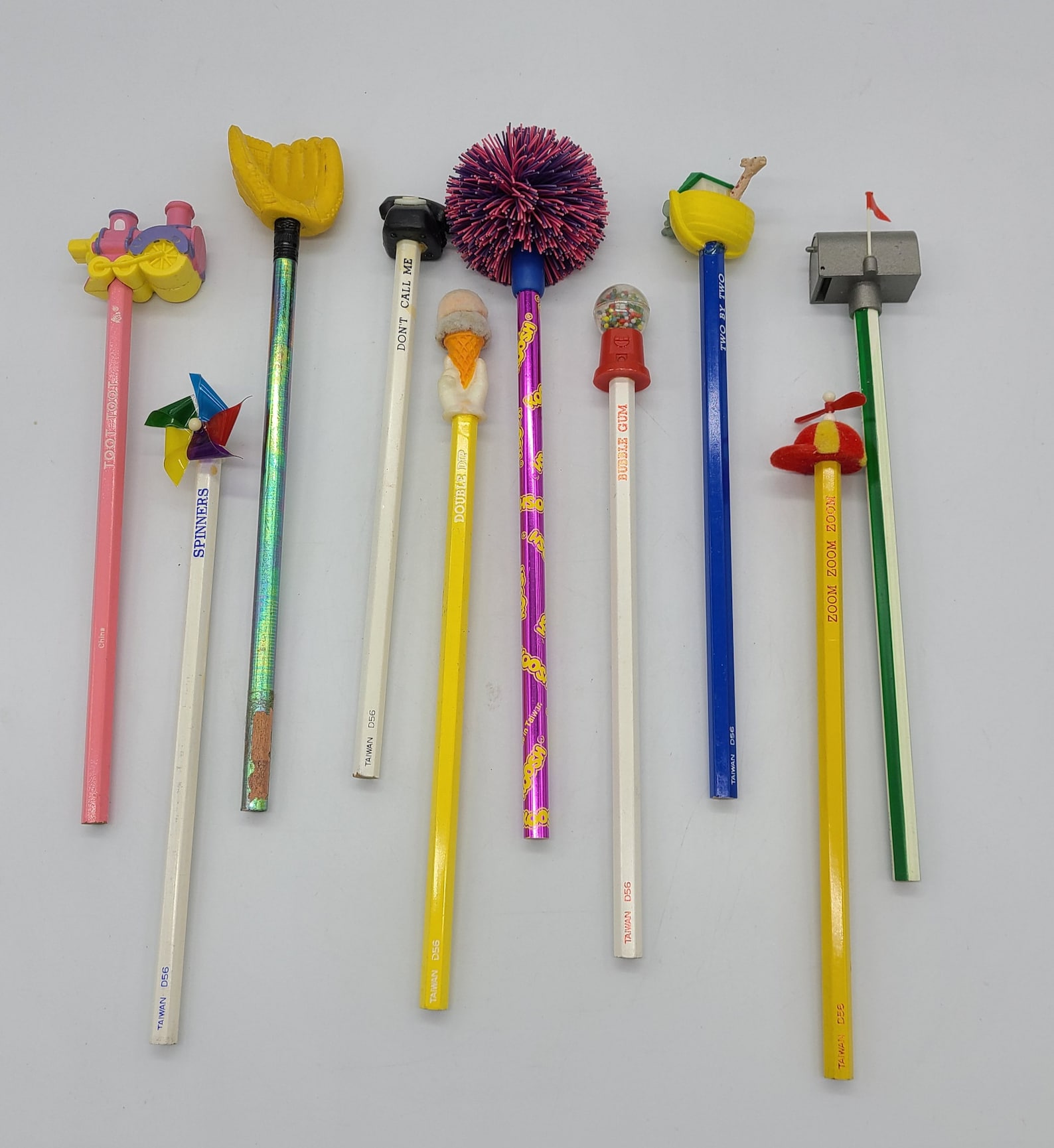 Vintage School Pencils With Amazing Toppers Sold Separately | Etsy