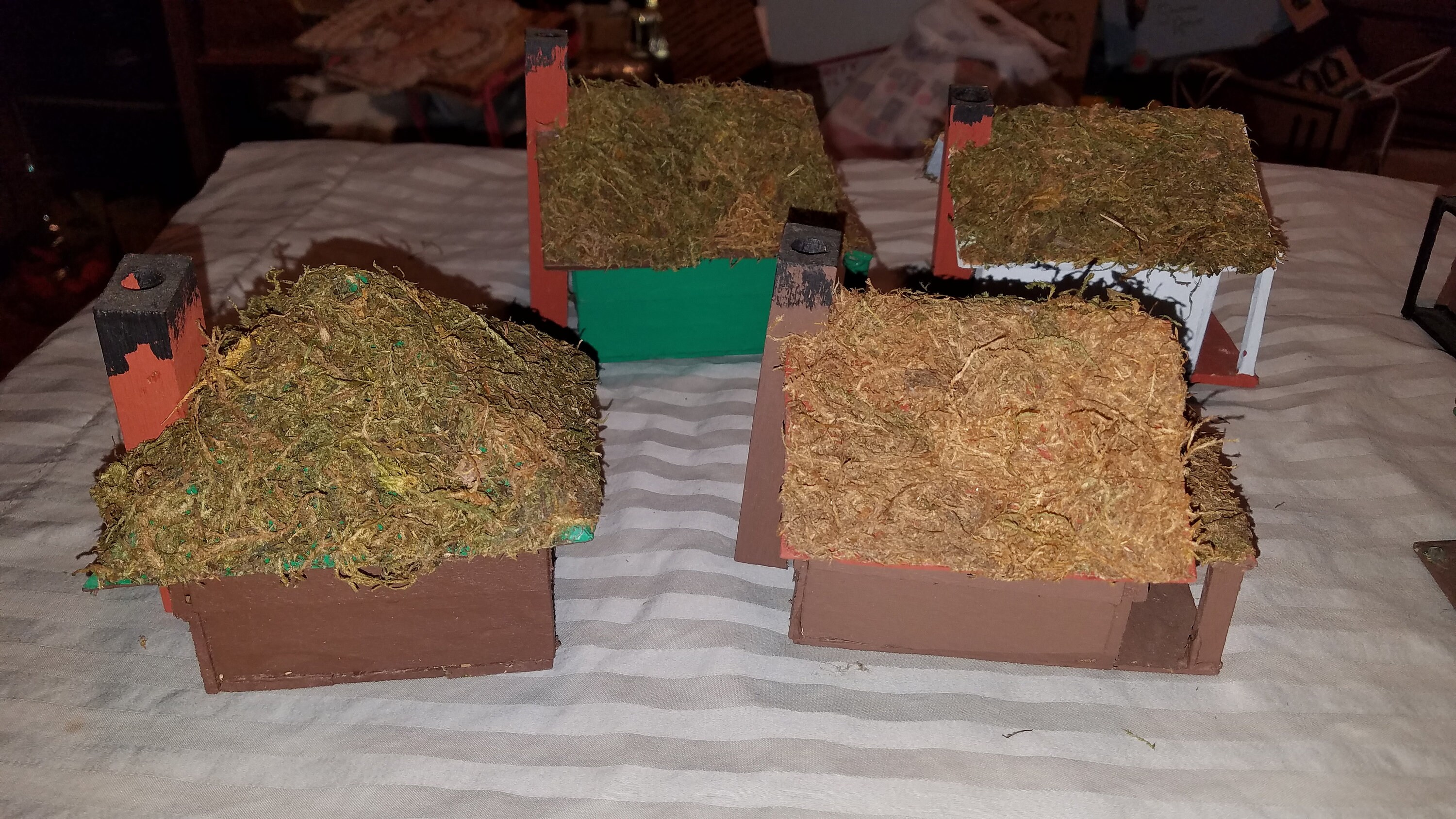 Vintage Model Train Houses Handmade and Handpainted. Vintage - Etsy