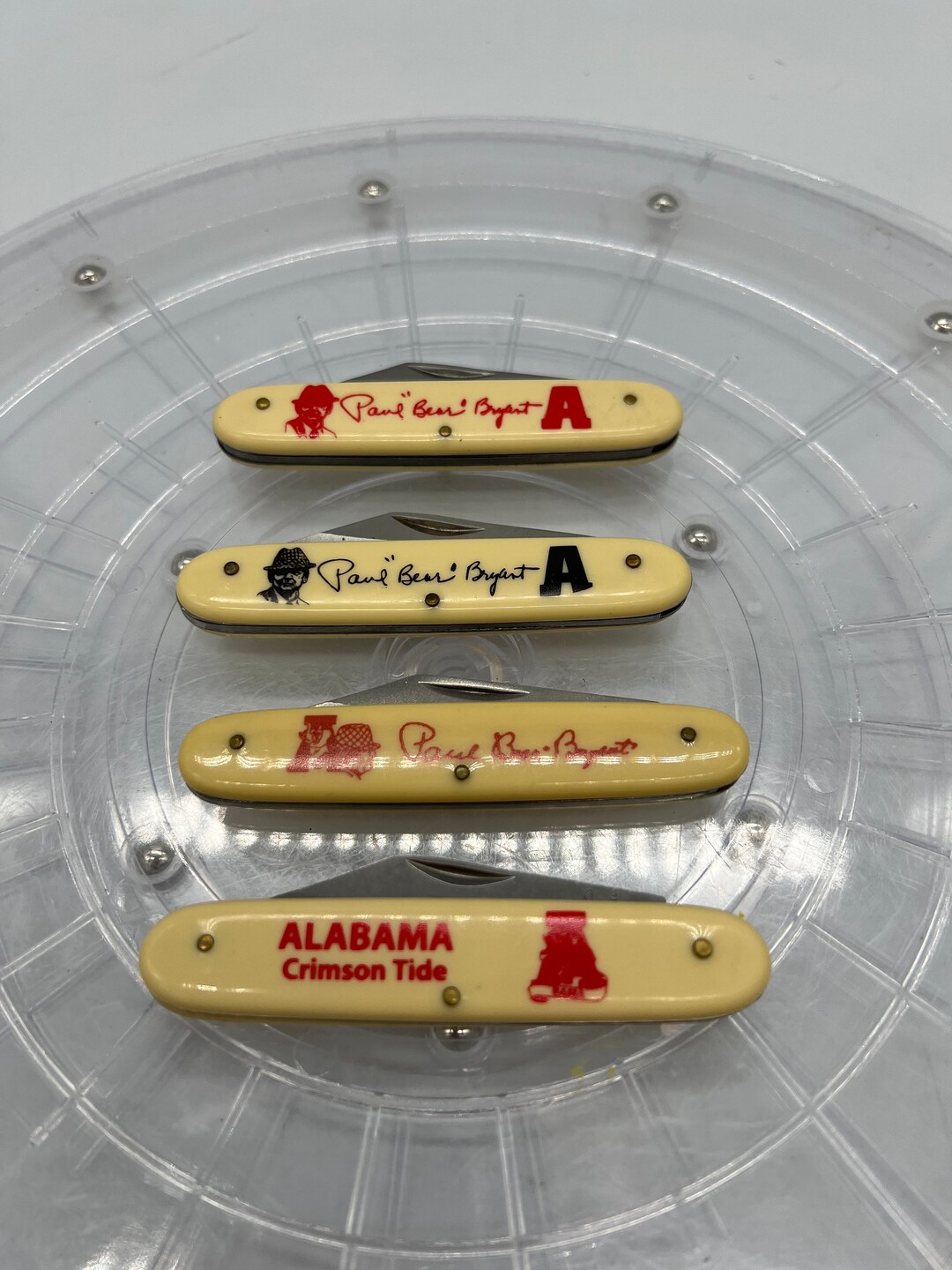 University of Alabama Paul Bear Bryant Novelty Knives. Sold Separately ...