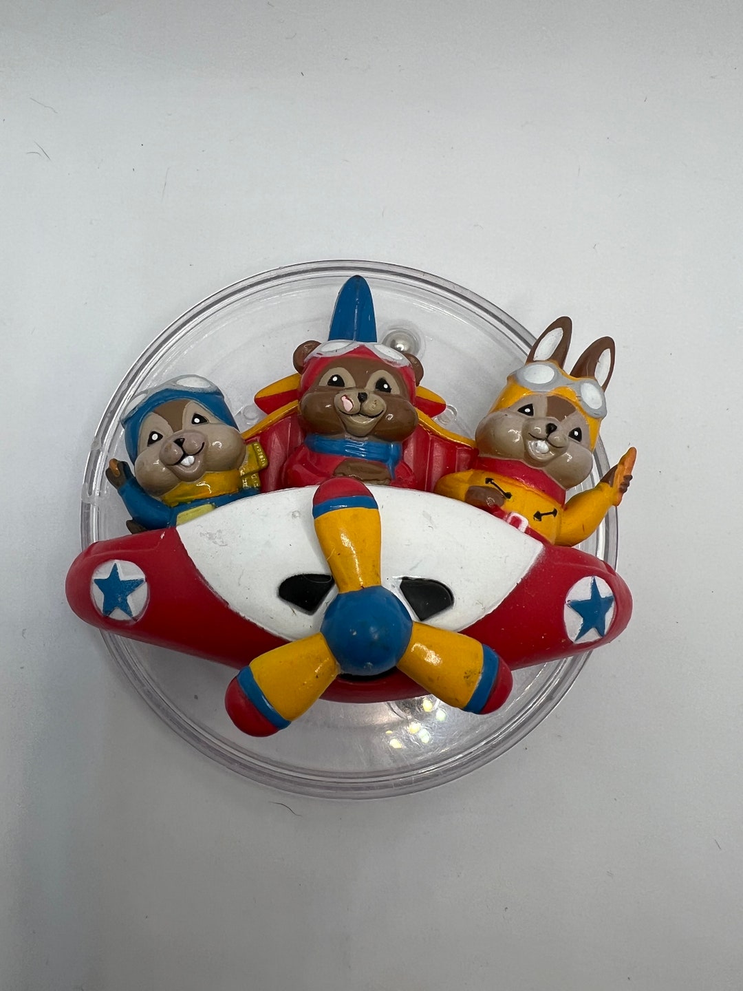 Vintage Giftco 3D Chipmunk, Bear and Bunny Flying an Airplane ...