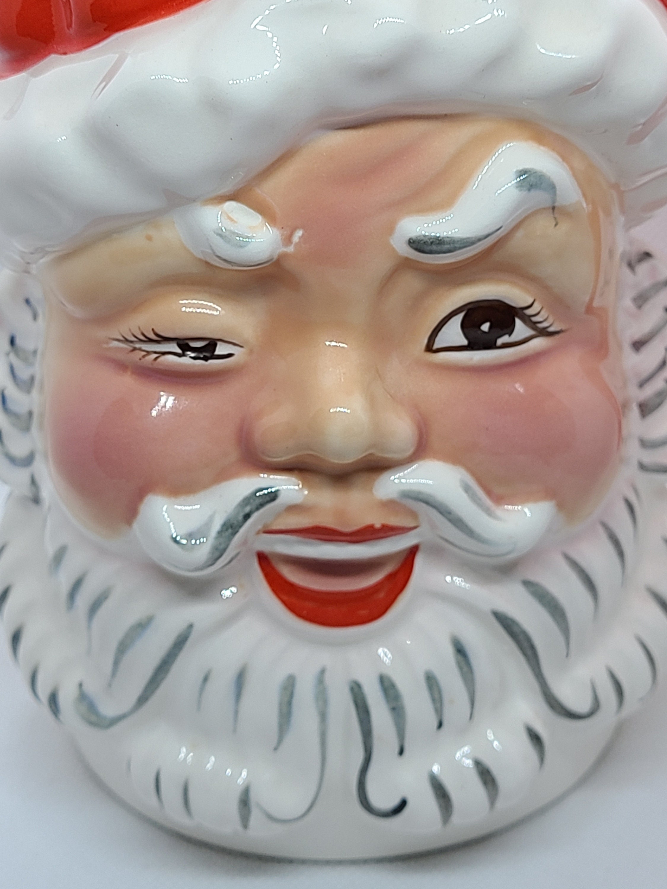 Napco 1958 Winking Santa Head Ceramic Christmas Pitcher. | Etsy
