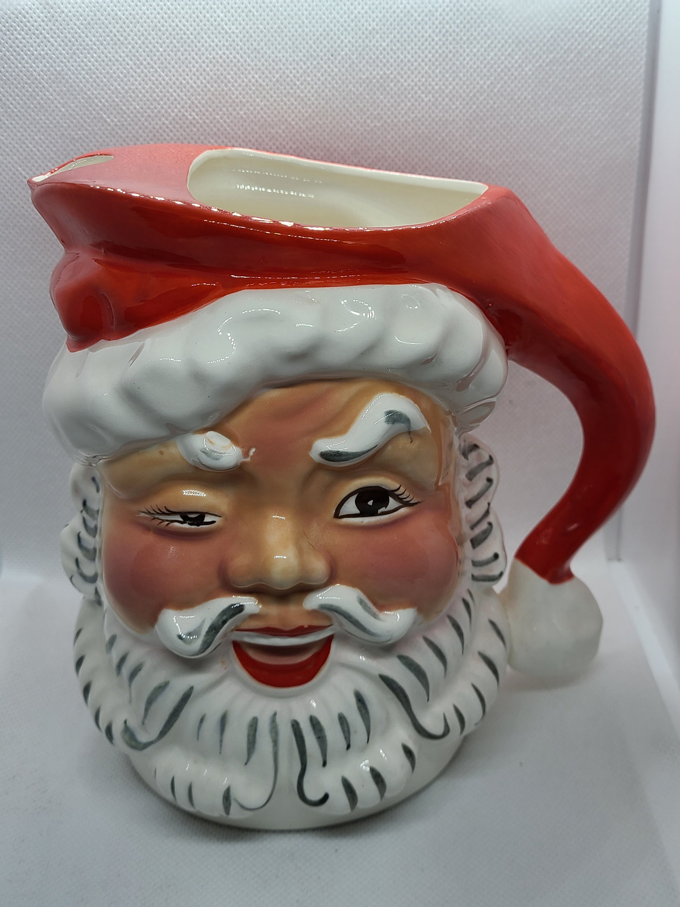 Napco 1958 Winking Santa Head Ceramic Christmas Pitcher. | Etsy