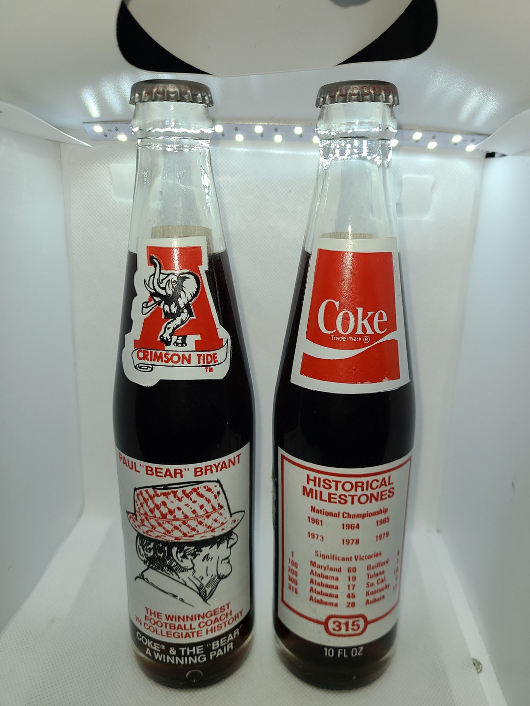 Vintage 1979 Paul "bear" Bryant Coke Bottle: Collegiate Football ...