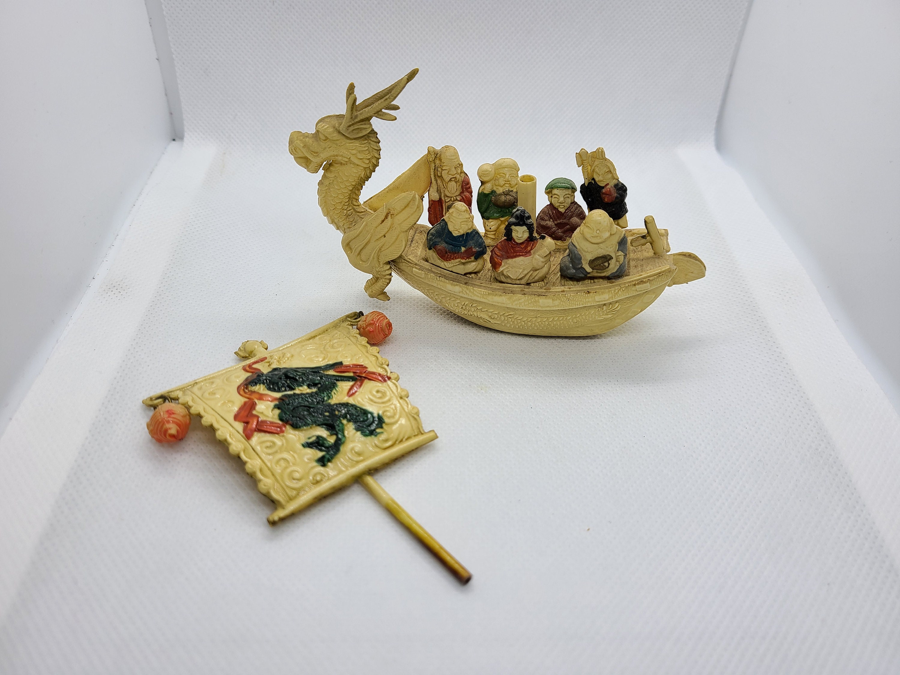 Vintage Celluloid Japanese Dragon Boat Miniature: Made in Japan - Etsy