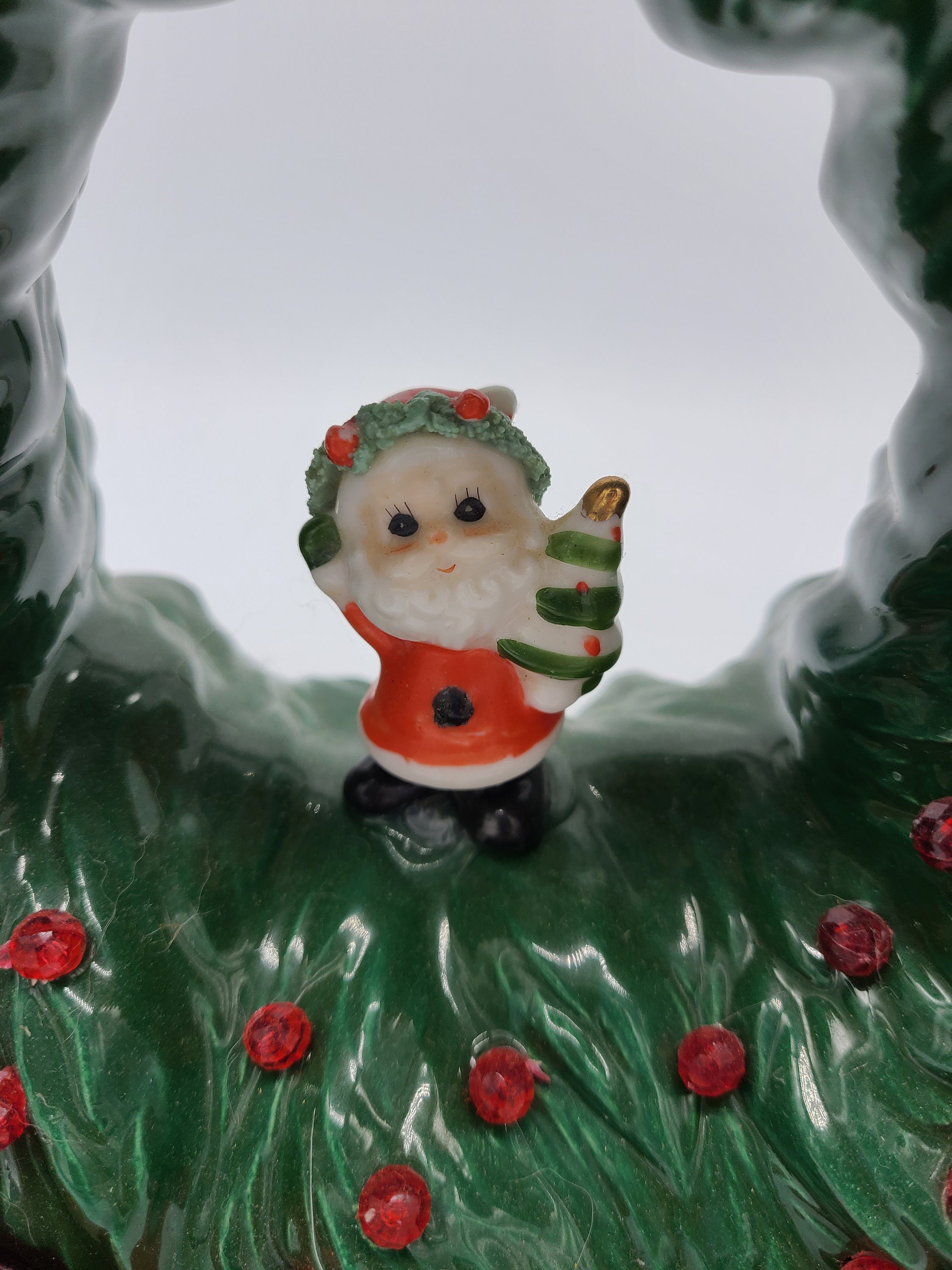 Vintage Hand Painted Ceramic Christmas Wreath for A Fireplace | Etsy