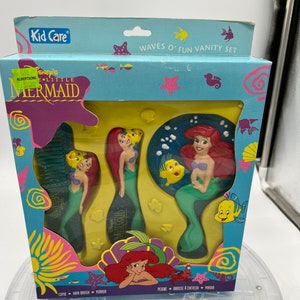 Vintage 1990s Little Mermaid Vanity Set: Ariel & Flounder, Original Box ...