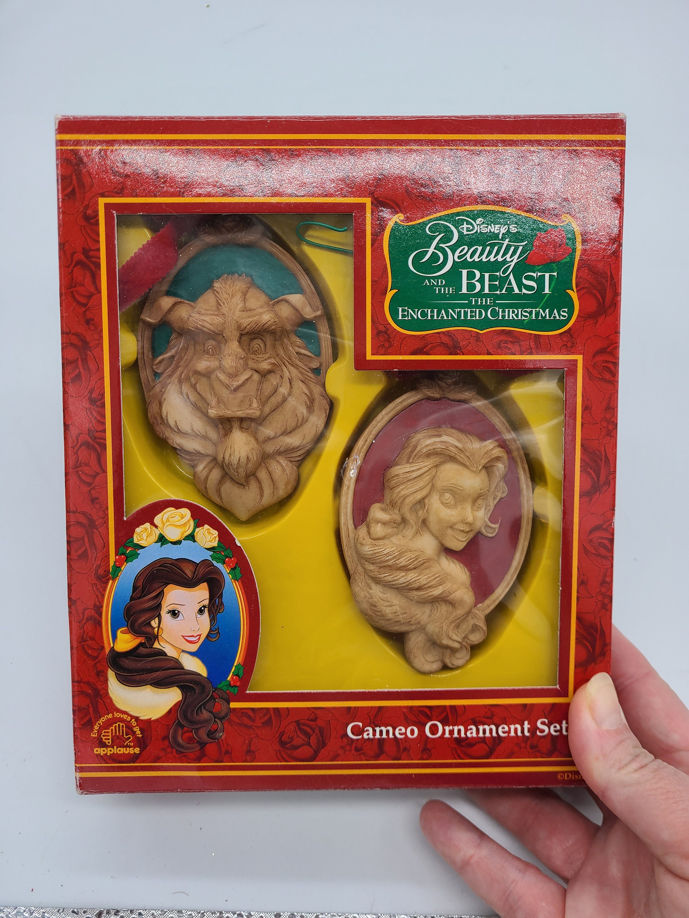 Vintage Disney's Beauty and the Beast Cameo Christmas Ornaments. - Etsy