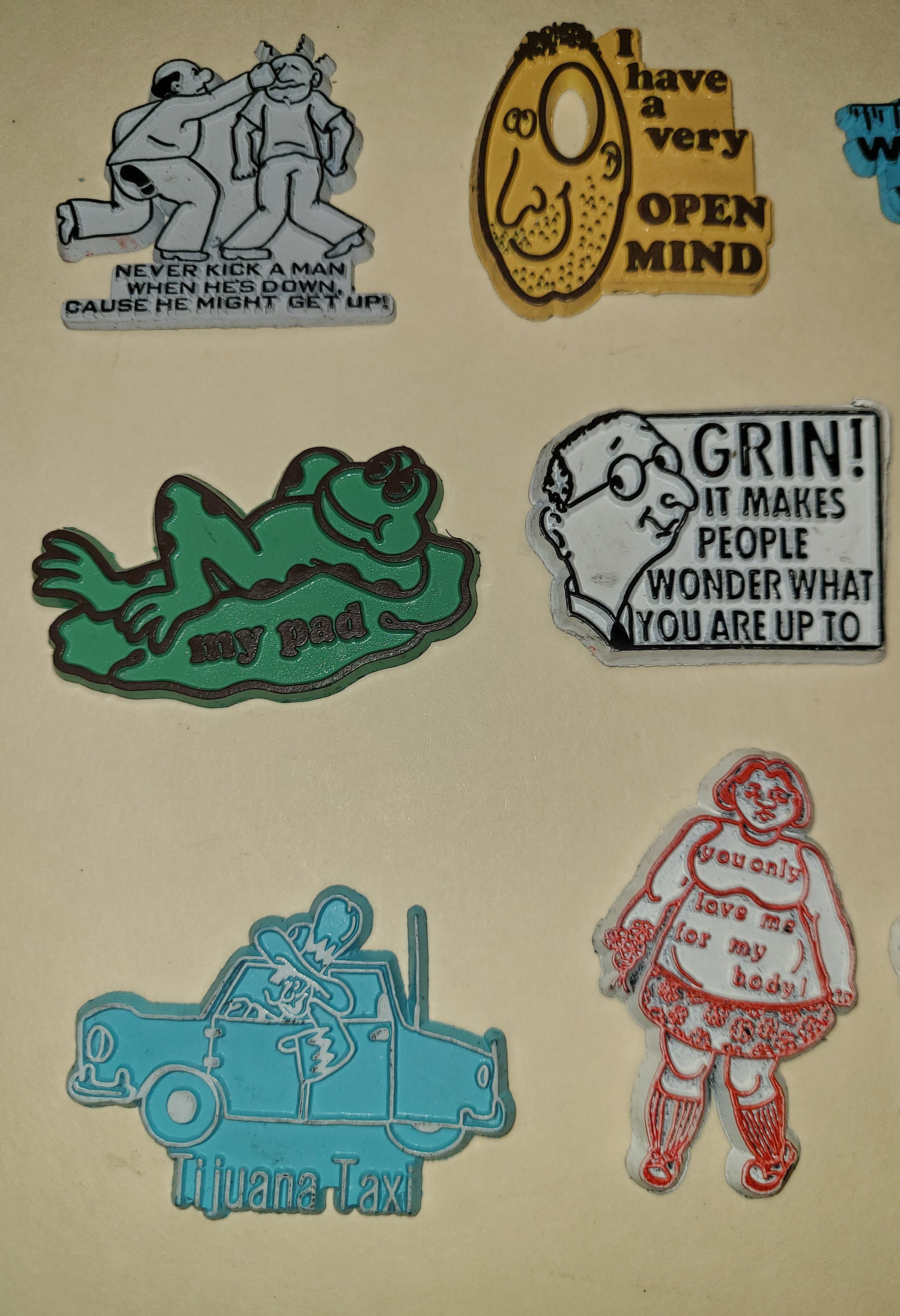 Vintage 1970s Rubber Magnets With Different Sayings Sold - Etsy