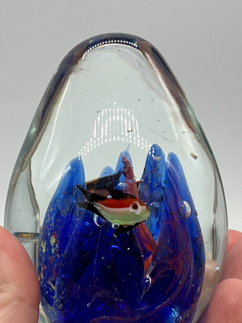 Vintage Hand Blown Ocean Themed Glass Paperweights Sold - Etsy