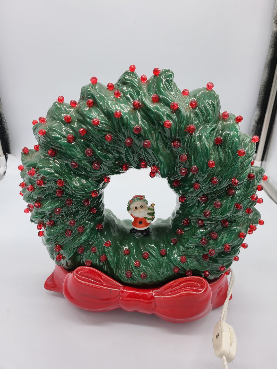 Vintage Hand Painted Ceramic Christmas Wreath for A Fireplace | Etsy