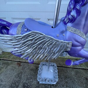 Pegasus Carousel Horse Purple With Silver Wings! Photo Prop! Party ...