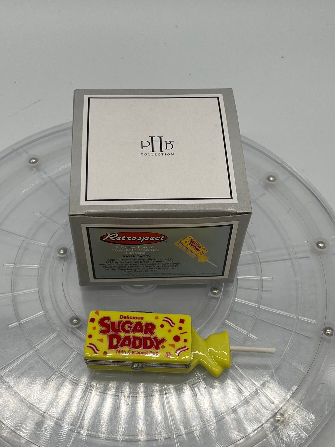Retrospect Sugar Daddy Lollipop PHB Porcelain Hinged Trinket Box With ...