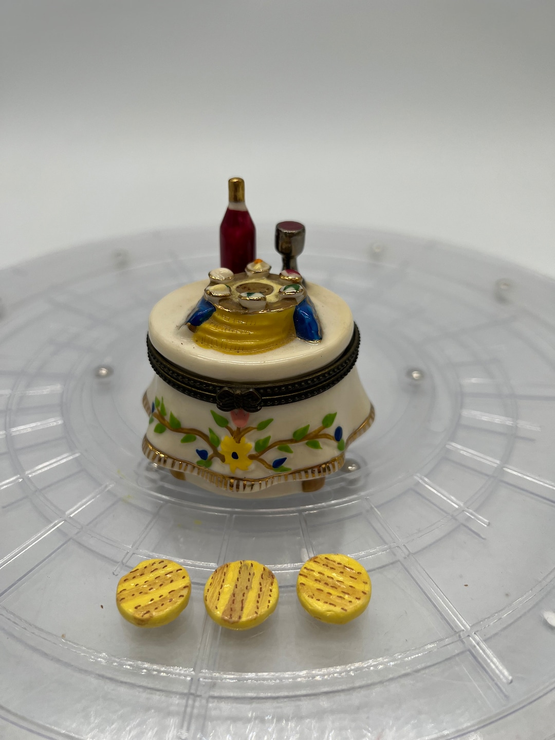 Beautiful Unique Passover Porcelain Hinged Box With 2 Matzo Cracker ...