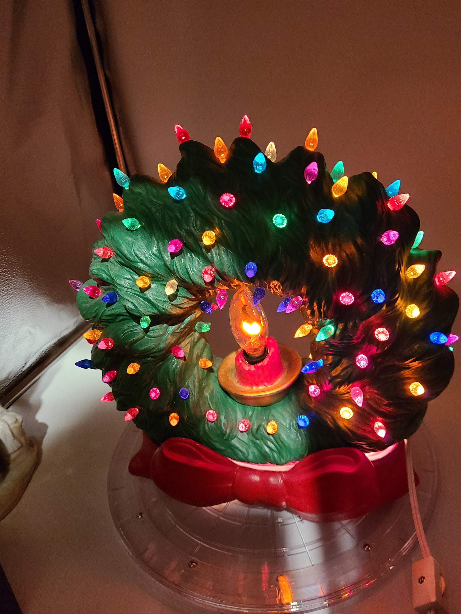 Vintage Hand Painted Ceramic Flickering Candle Christmas - Etsy