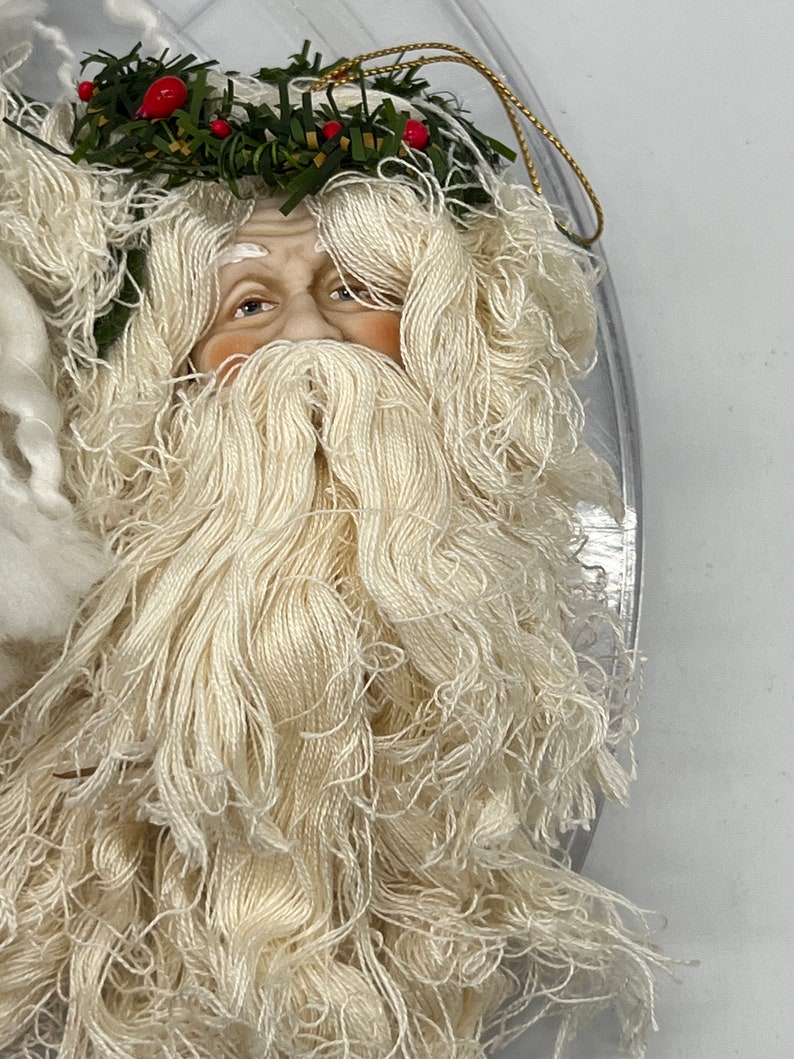 Vintage Porcelain and Plastic Santa Head Christmas Ornaments. - Etsy