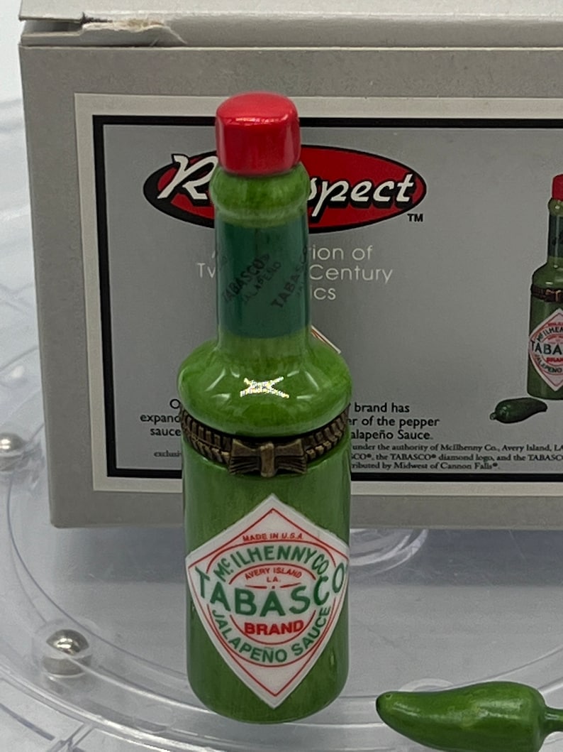 Retrospect Tabasco Jalapeño Sauce Porcelain Hinged Box With - Etsy