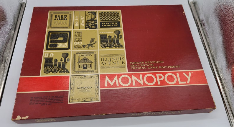 Vintage 1964 Red Box Monopoly Board Game. - Etsy