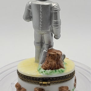 The Wizard of Oz Tin Man Porcelain Hinged Box With Heart Clock Trinket ...