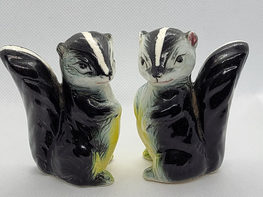 Vintage Skunk Salt and Pepper Set, Vintage Salt Shakers, Skunks - Etsy