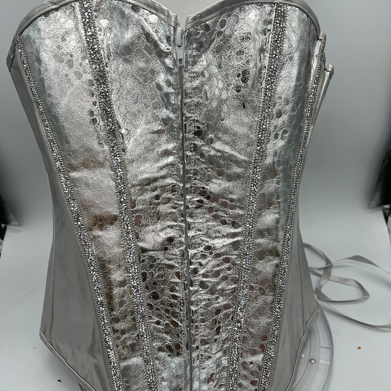 Silver Corset - Etsy