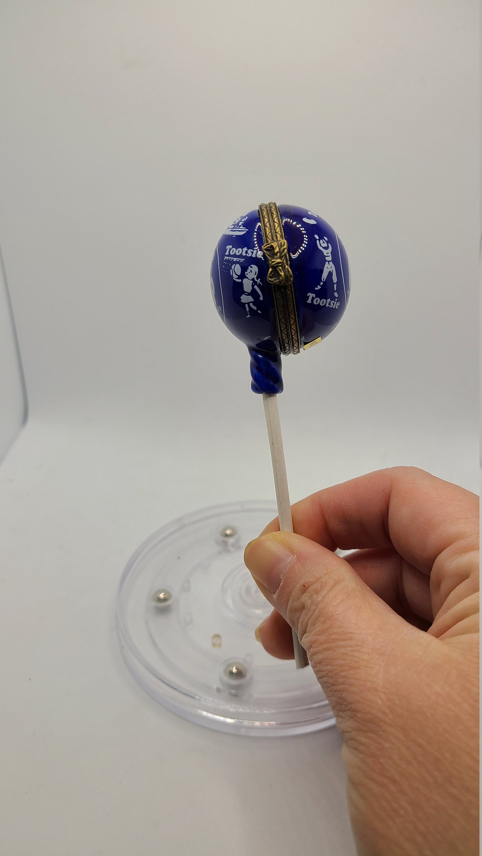 1998 Blue Tootsie Pop Porcelain Hinged Box With Original Box. | Etsy