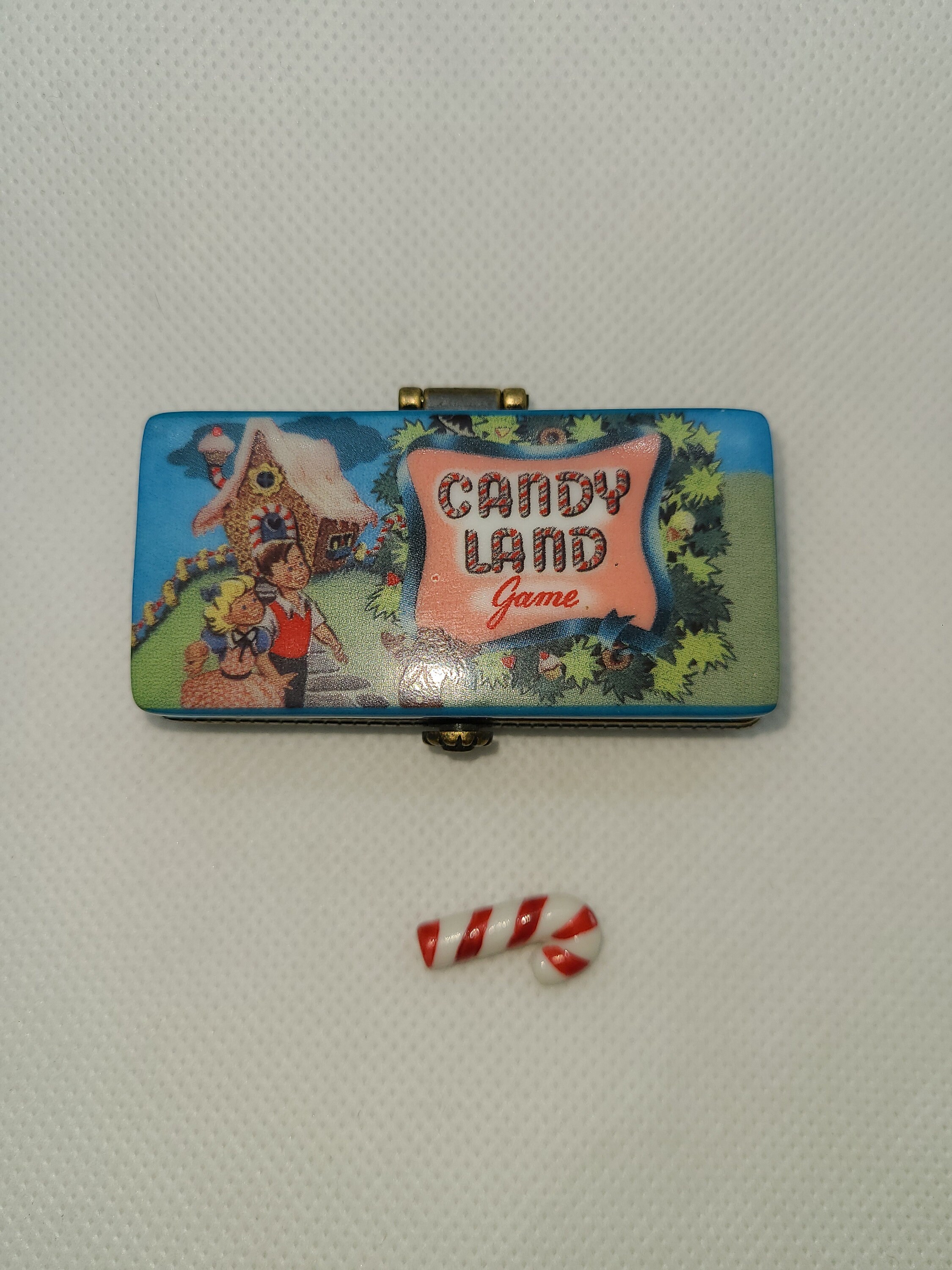 Candyland Game Porcelain Hinged Box With Candy Cane Trinket. | Etsy