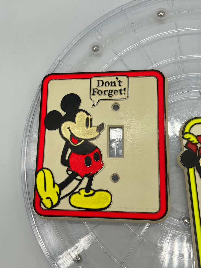 Vintage Disneys Mickey Mouse Light Switch Covers. Made in the - Etsy
