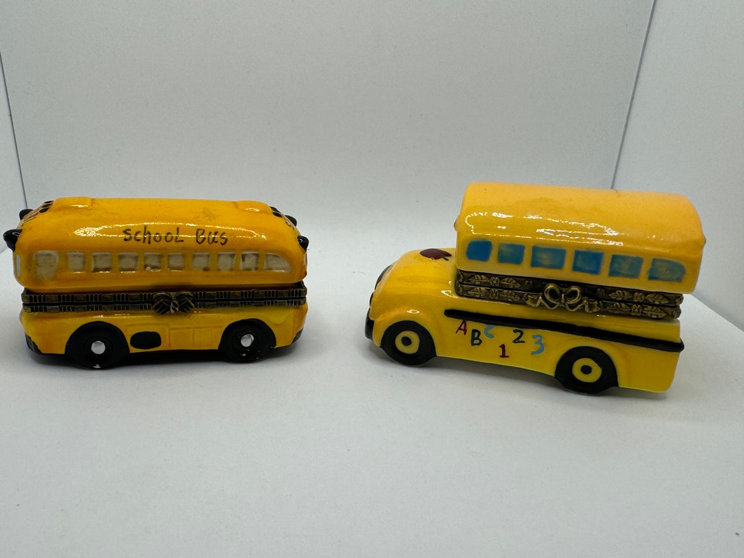 Yellow School Bus Porcelain Hinged Boxes. Sold Separately! - Etsy