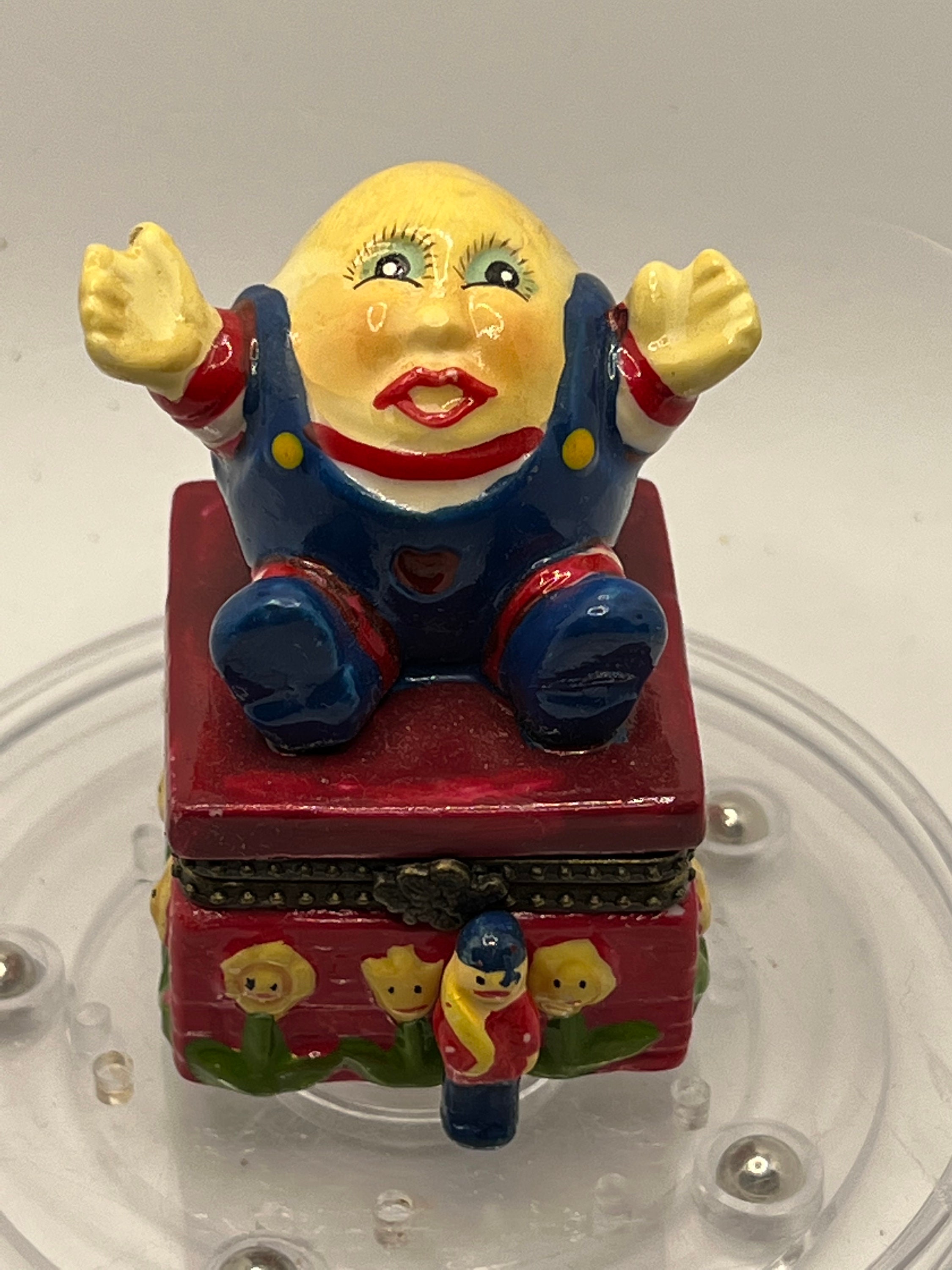 Vintage Nursery Rhyme Humpty Dumpty Porcelain Hinged Box With A Kings ...