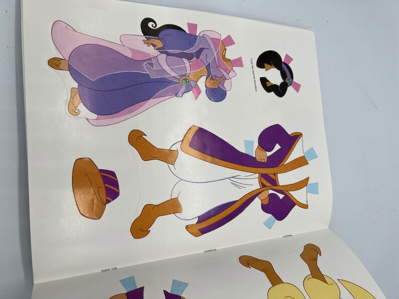 1991 Walt Disney Aladdin Paper Dolls. New Uncut - Etsy
