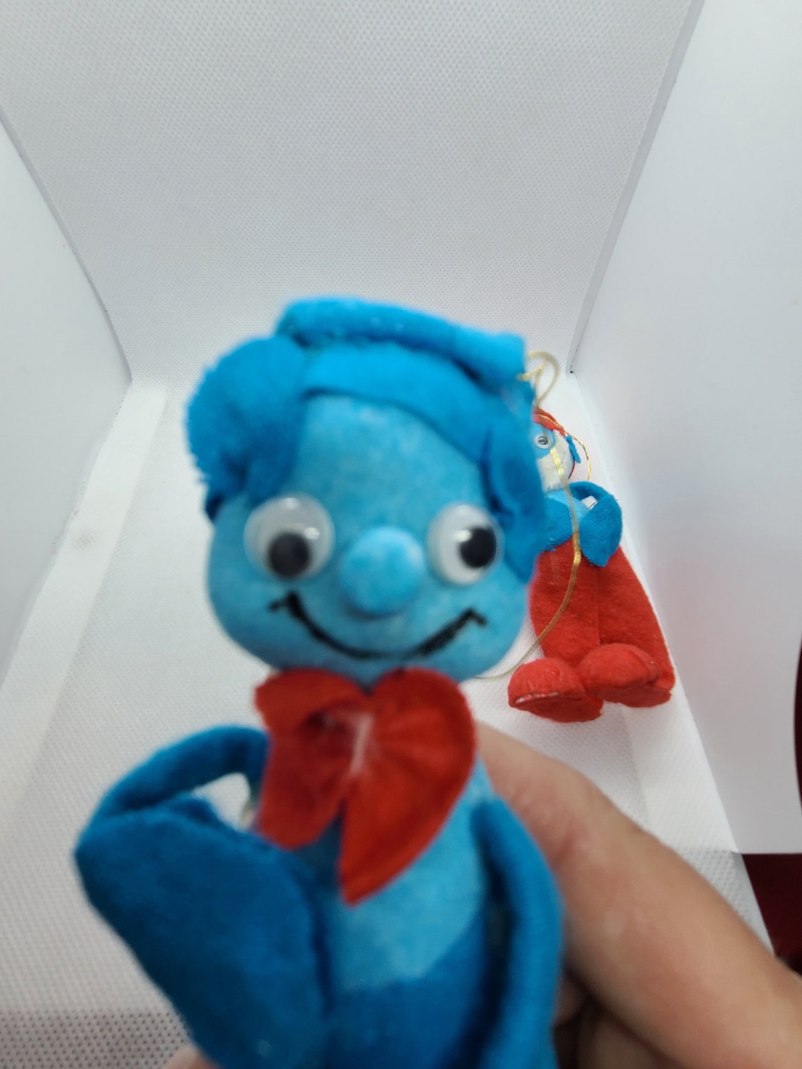 Vintage Felt Smurf Christmas Tree Ornaments. Popa Smurf and Smurf. - Etsy