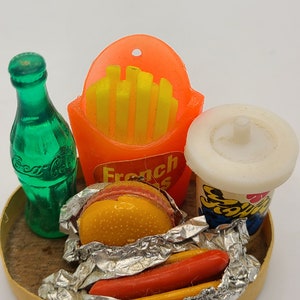 Vintage Fast Food on Tray Refrigerator Magnet. This Magnet Has a Coke ...