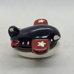 Airplane Porcelain Hinged Box With Pilot Trinket. - Etsy