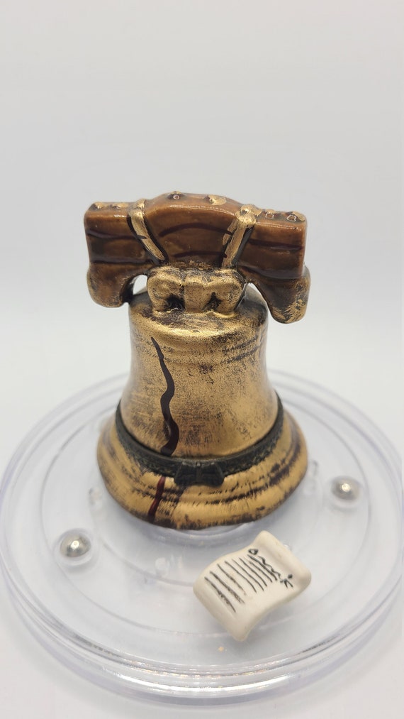 Vintage Liberty Bell Porcelain Hinged Box With Constitution - Etsy