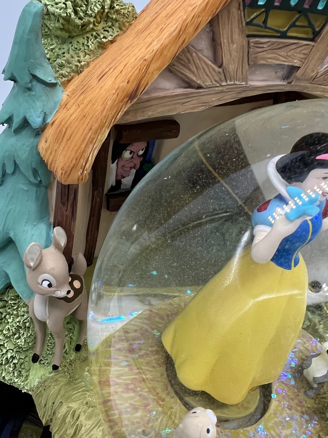 Vintage Snow White’s Cottage With Dwarfs in Mine Train Car. - Etsy
