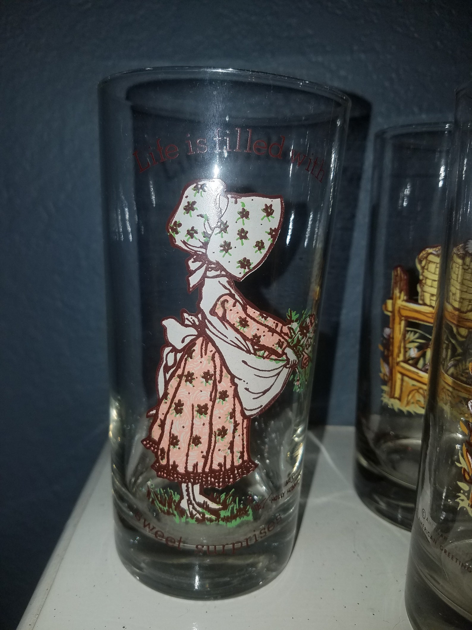 Vintage Holly Hobbie Drinking Glasses Holly Hobbie Etsy