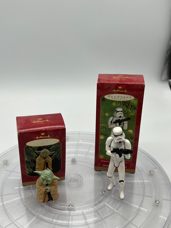 Hallmark Keepsake Star Wars 1997 Yoda and 2000 Imperial Stormtrooper Christmas Ornaments Sold Separately Etsy Canada