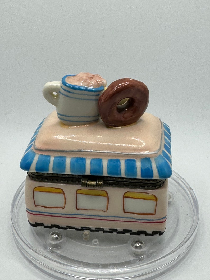 Vintage Diner Porcelain Hinged Box With Hotdog and Drink Trinkets! - Etsy