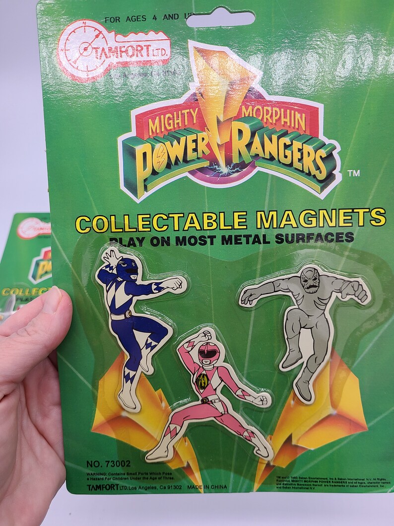 Vintage 1993 Mighty Morphin Power Rangers Refrigerator Magnets - Etsy
