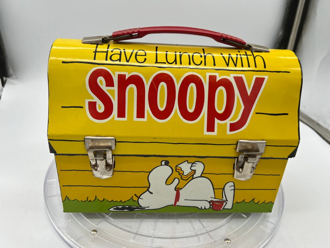 Vintage Metal Snoopy Dome Doghouse Lunch Box - Etsy