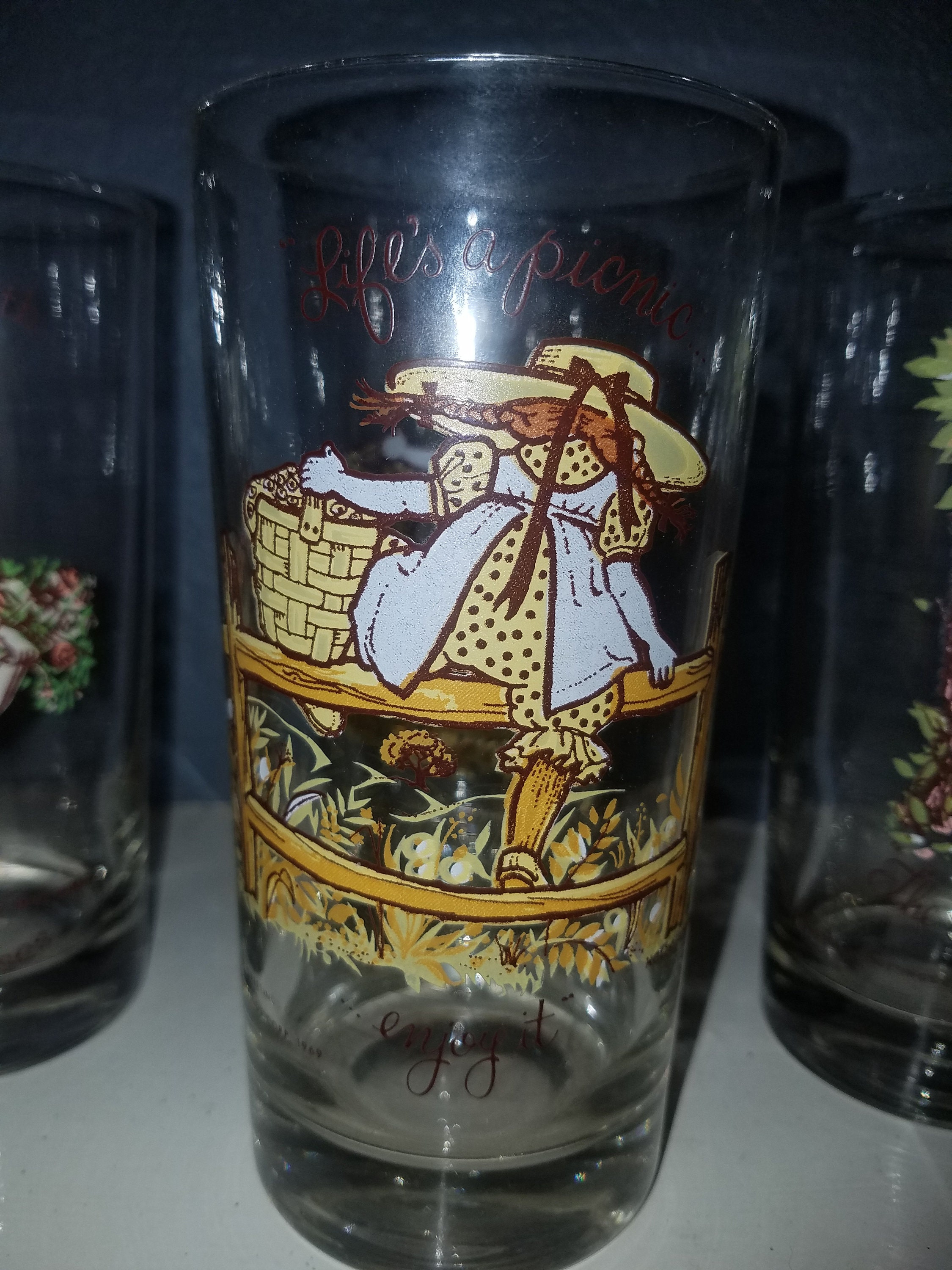 Vintage Holly Hobbie Drinking Glasses Holly Hobbie Etsy