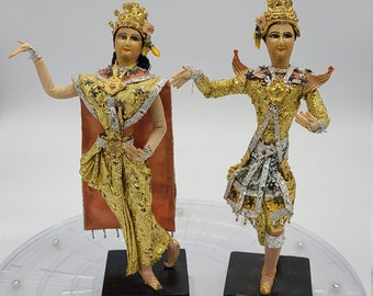 Art Dolls Vintage Thai Dancer Doll Statue National Costume Doll Siam ...