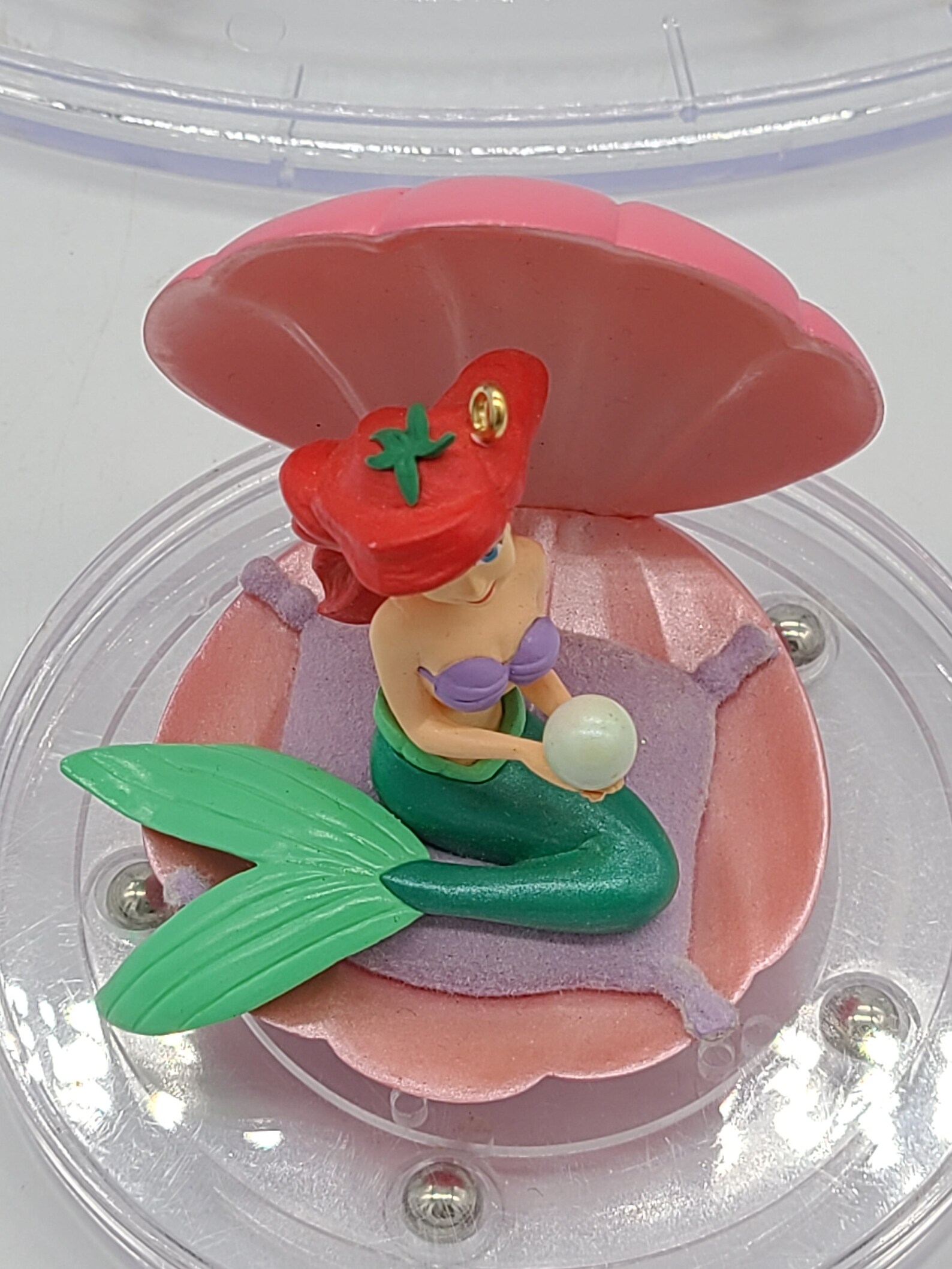 Vintage Disney's the Little Mermaid Ariel in Shell Christmas Ornament ...