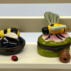 PHB Vintage Porcelain Hinged Box and Trinket Boxes. Popcorn, Perfume ...