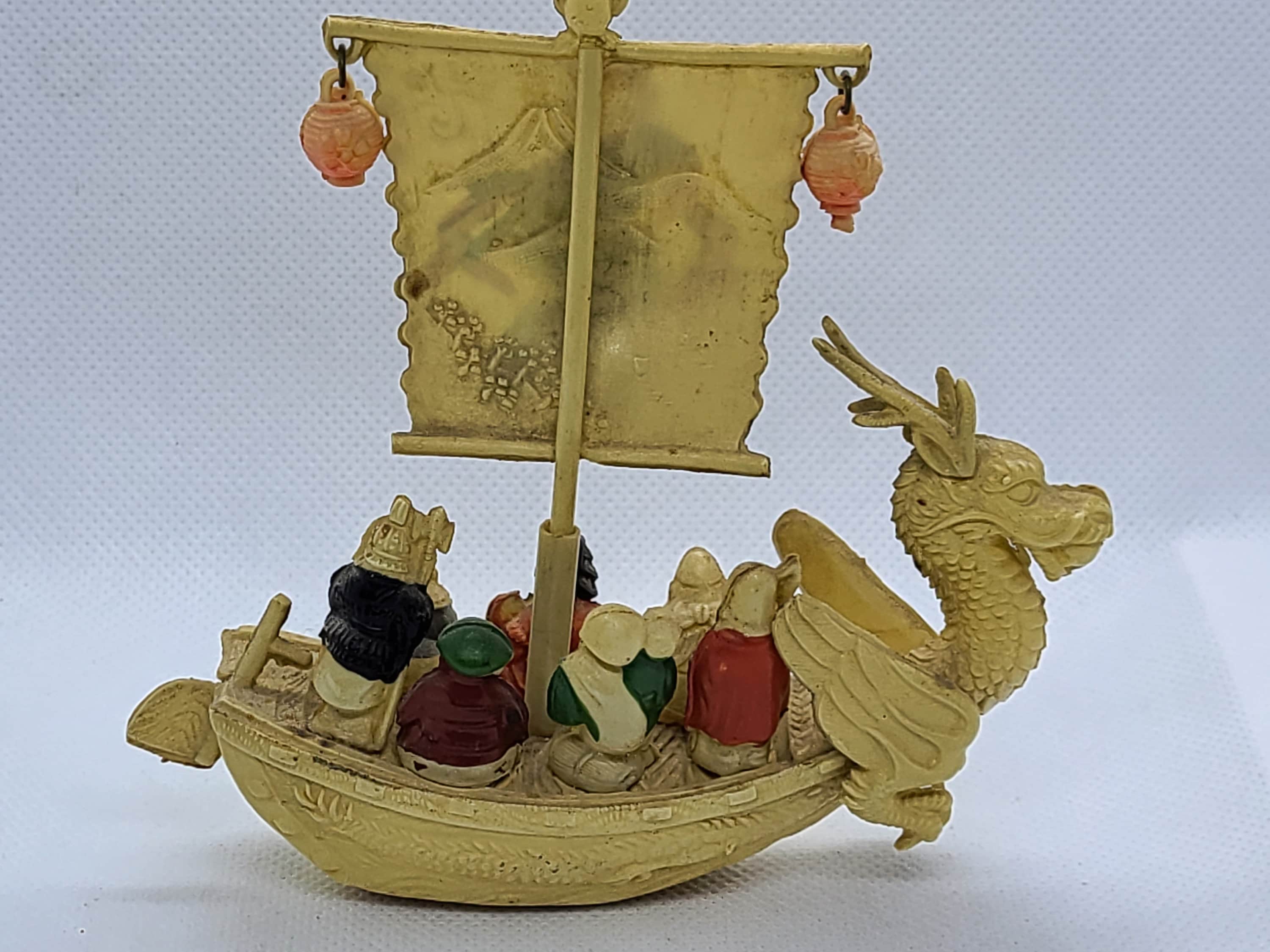 Vintage Celluloid Japanese Dragon Boat Miniature: Made in Japan - Etsy