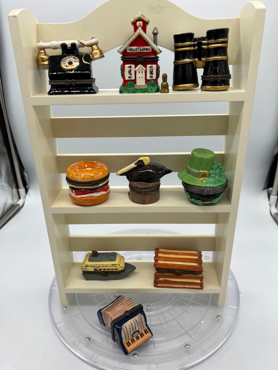 Vintage Porcelain Hinged Trinket Box: Novelty Designs, Sold Separately ...