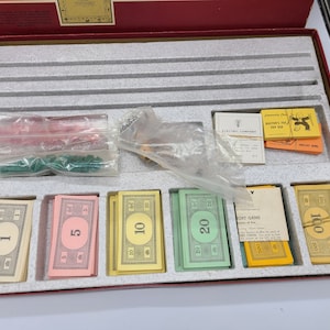 Vintage 1964 Red Box Monopoly Board Game. - Etsy