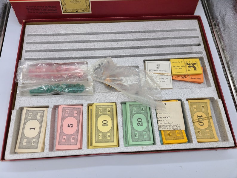 Vintage 1964 Red Box Monopoly Board Game. - Etsy